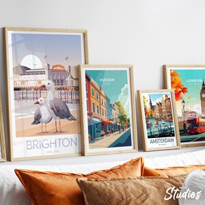 Hudson Traditional Travel Print - New York, Hudson Columbia County ...