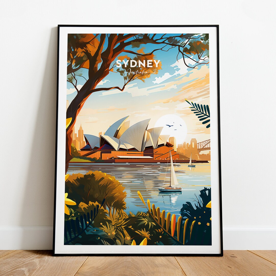 Sydney Traditional Travel Print - Australia, Sydney Print, Sydney ...