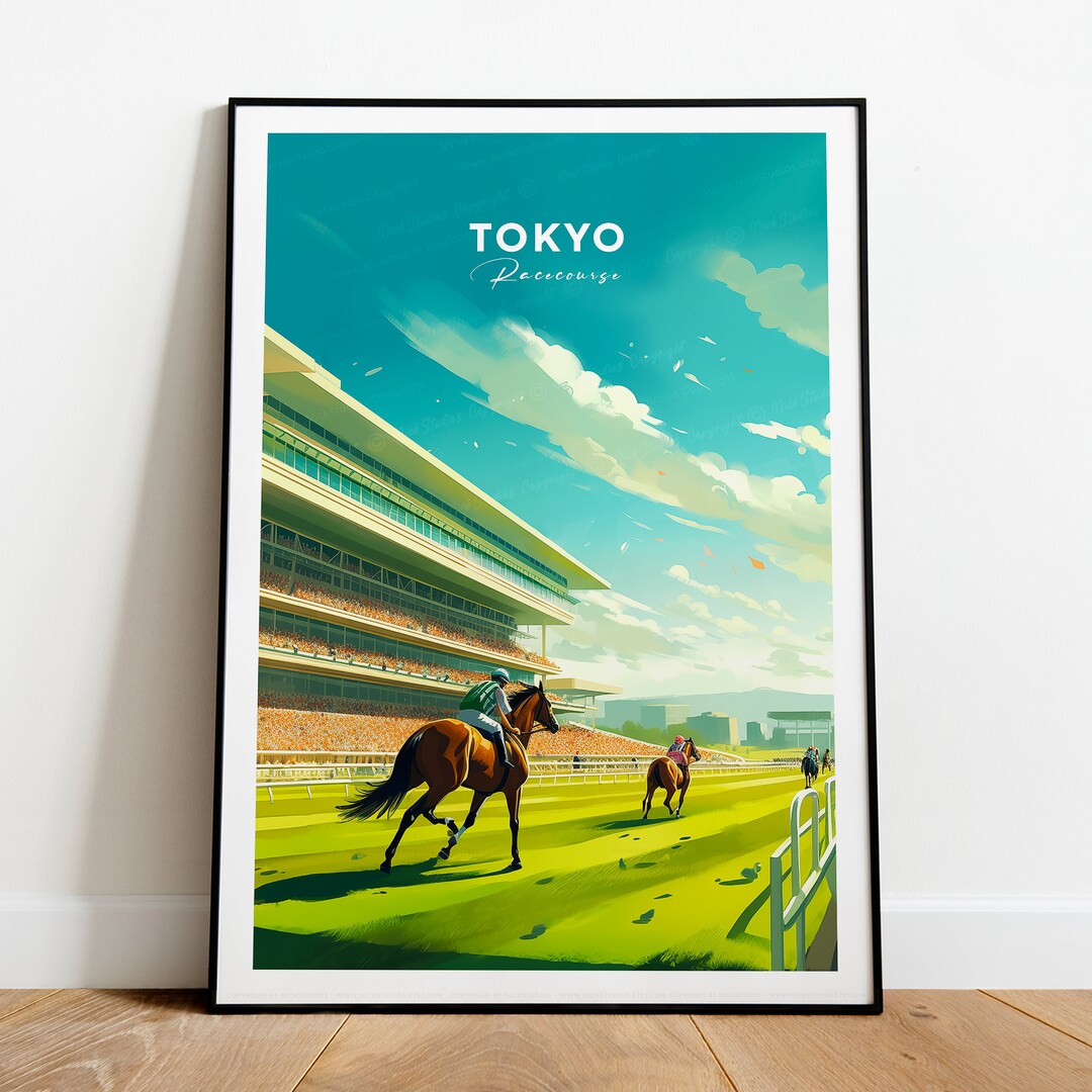 Tokyo Racecourse Traditional Print - Japan, Tokyo Poster, Tokyo Horsee ...