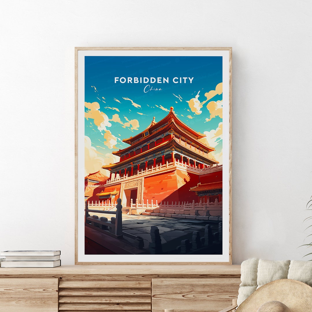 Forbidden City Traditional Travel Print - China, Forbidden City Poster ...