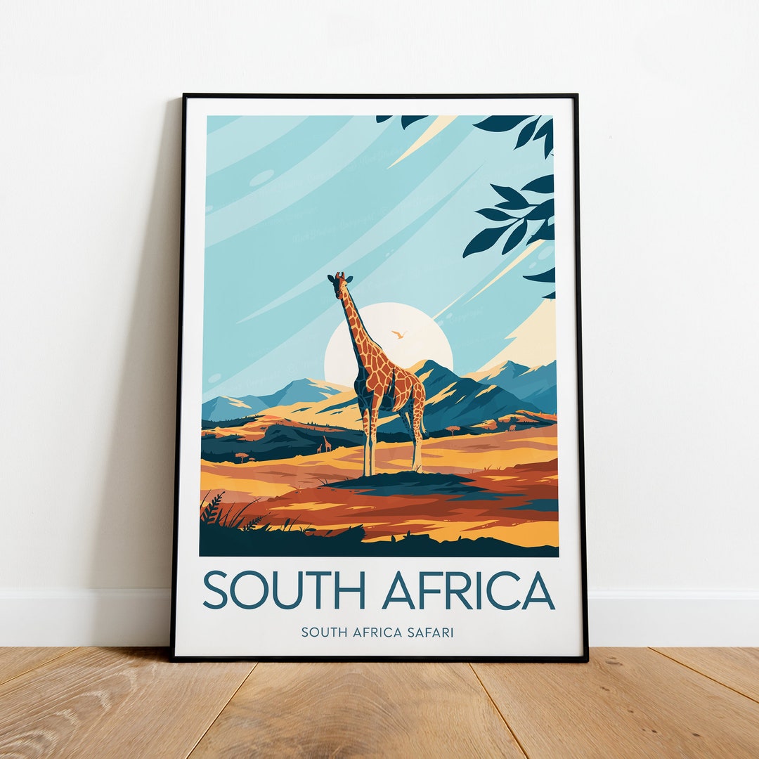 South Africa Travel Print - South Africa Safari, South Africa Poster ...