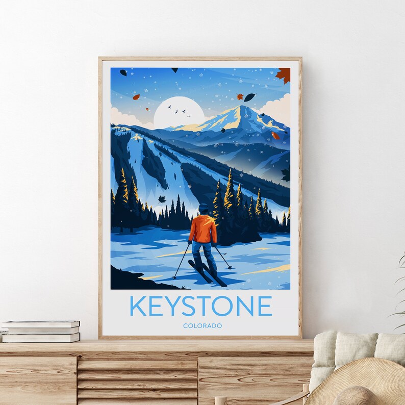 Keystone Ski Print Colorado Ski Poster Wedding Gift - Etsy