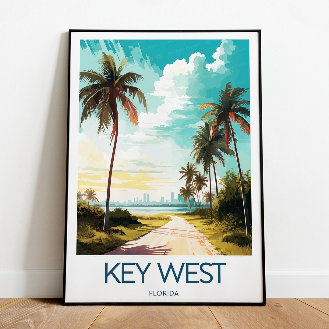 Key West Travel Print - Florida, Key West Poster, Key West Beach Print ...