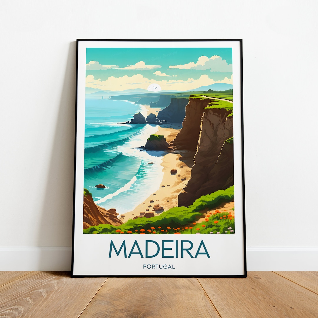 Madeira Travel Print - Portugal, Madeira Poster, Madeira Wall Art ...