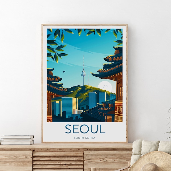 Korea Travel Poster - Etsy