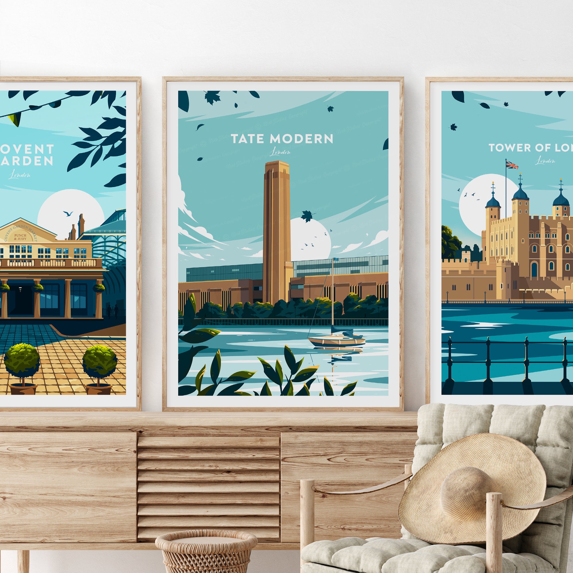 Tate Modern Traditional Travel Print London Tate Poster - Etsy