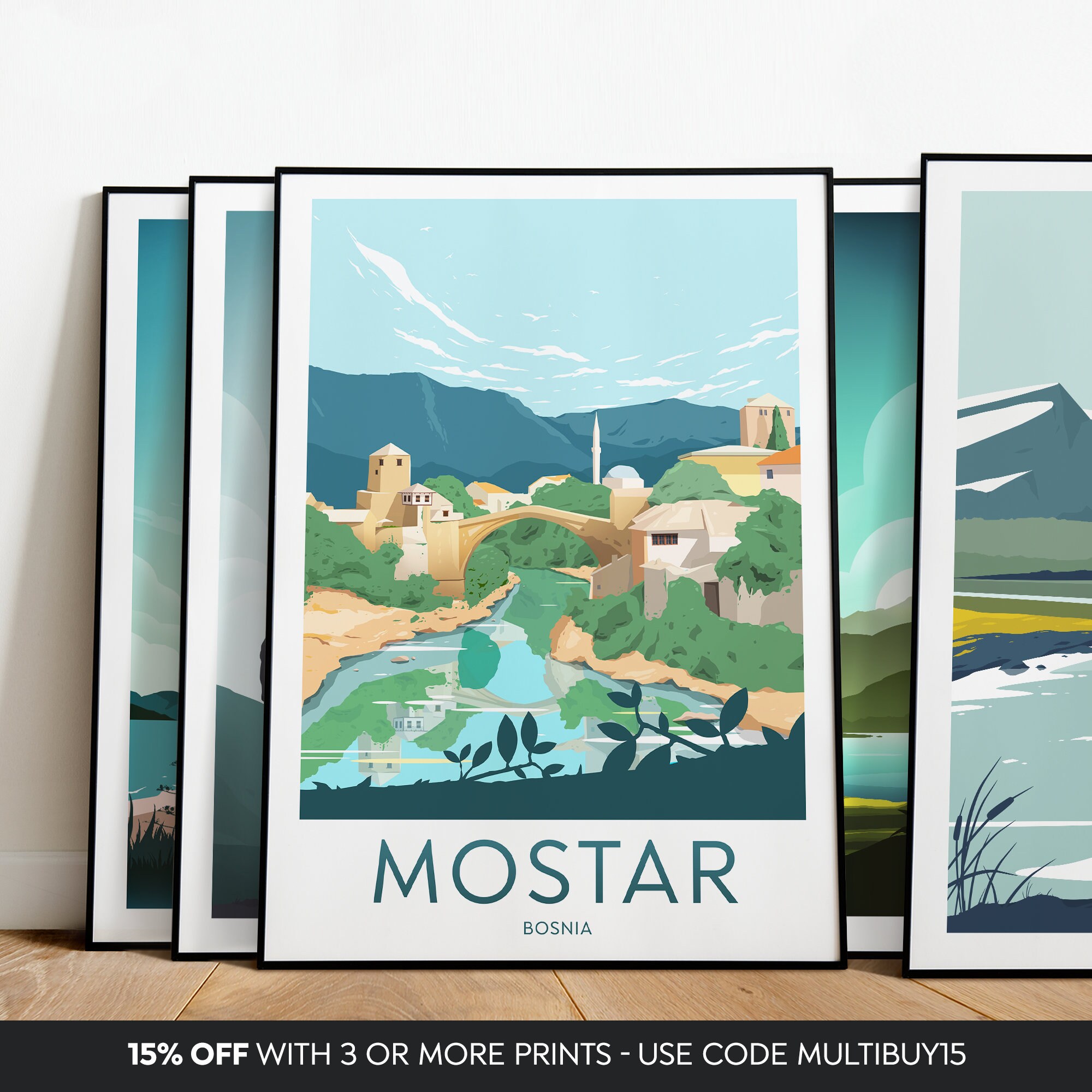 Mostar Travel Print Bosnia Mostar Poster Mostar Print | Etsy
