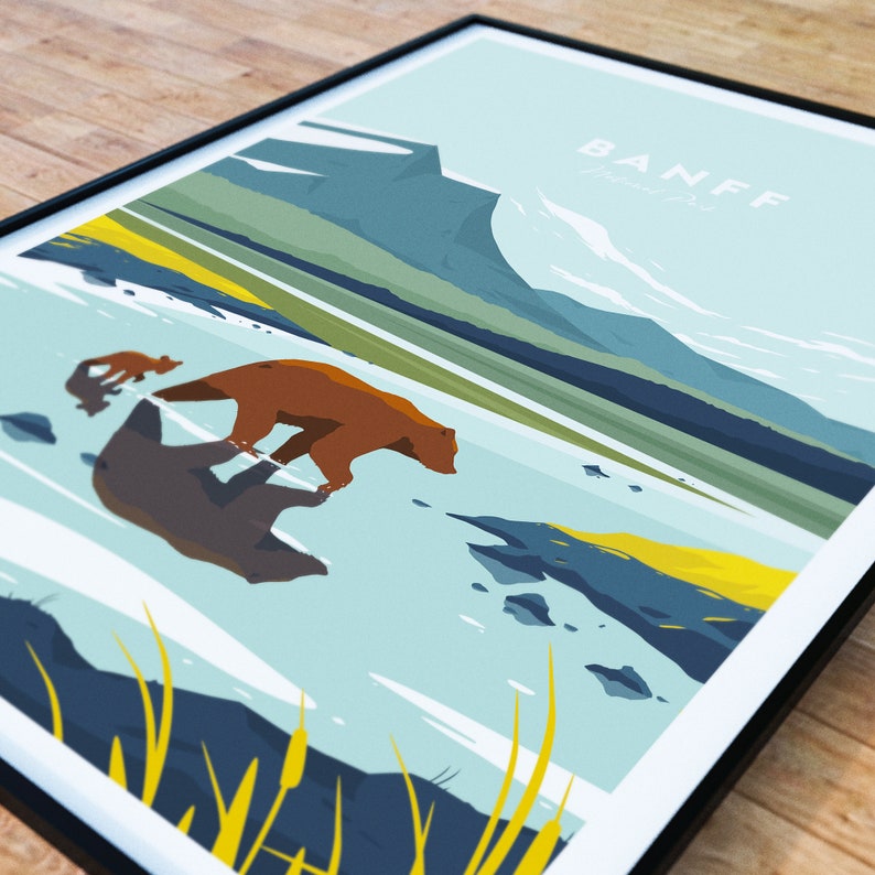 Banff Traditional Travel Print Canada Banff Print Banff - Etsy