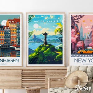 Rio De Janeiro Traditional Travel Print - Brazil, Rio Print, Rio Poster ...