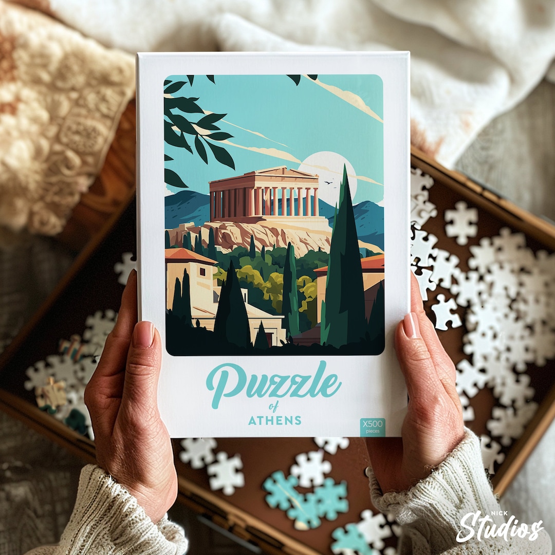 Athens Puzzle - 500 Pieces, Athens Jigsaw Puzzle, Athens Illustration ...