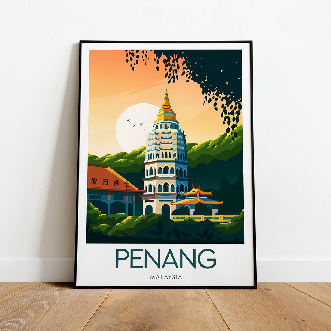 Penang Travel Print - Malaysia, Malaysia Poster, Penang Print, Wedding ...