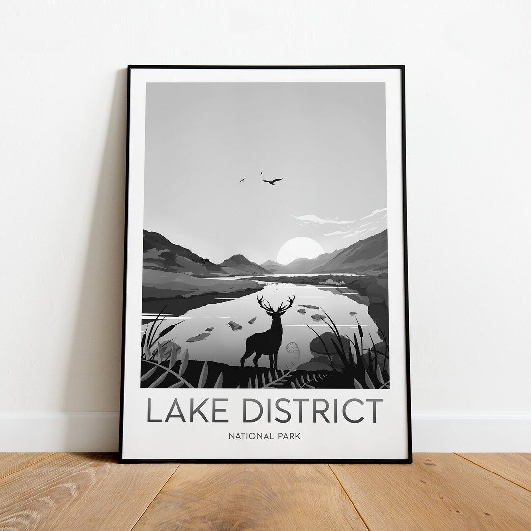 Lake District Travel Print, Custom Text, Personalised Gift - Etsy