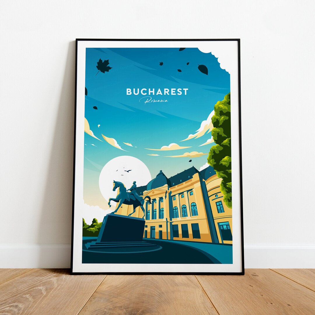 Bucharest Traditional Travel Print - Romania, Bucharest Poster, Romania ...
