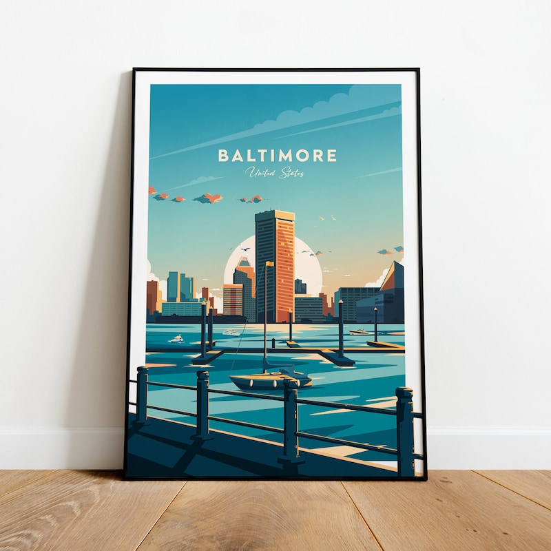 Baltimore Travel Poster - Etsy