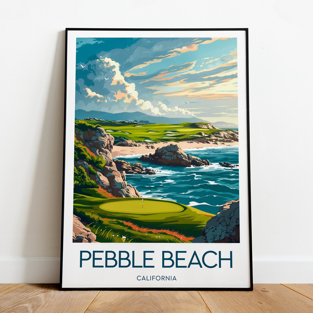 Pebble Beach Golf Links Print - California, Pebble Beach Print, Pebble ...