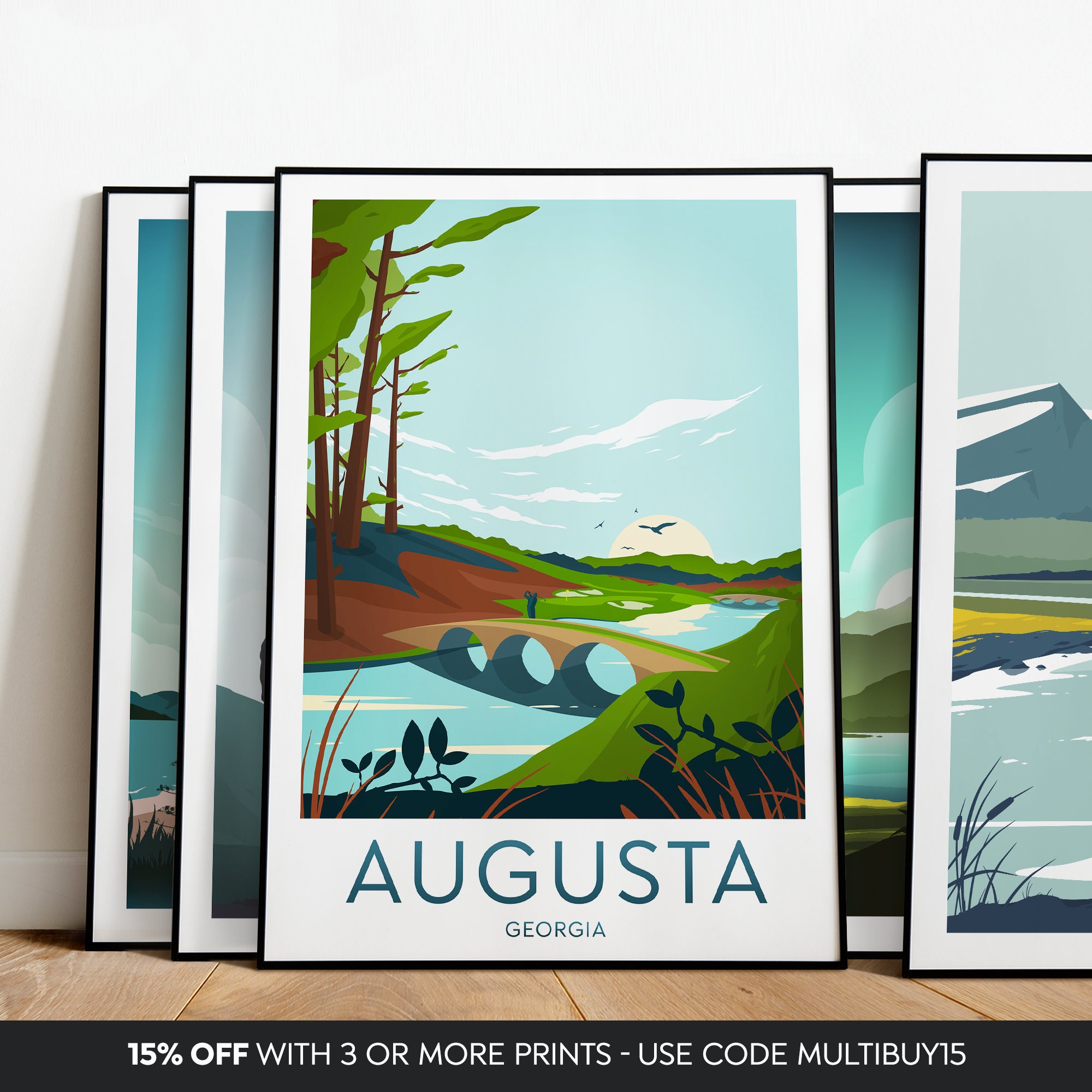 Augusta National Golf Club Print Georgia Augusta Poster - Etsy