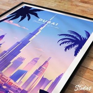 Dubai Traditional Travel Print - Dubai Poster, Dubai Wall Art, United ...