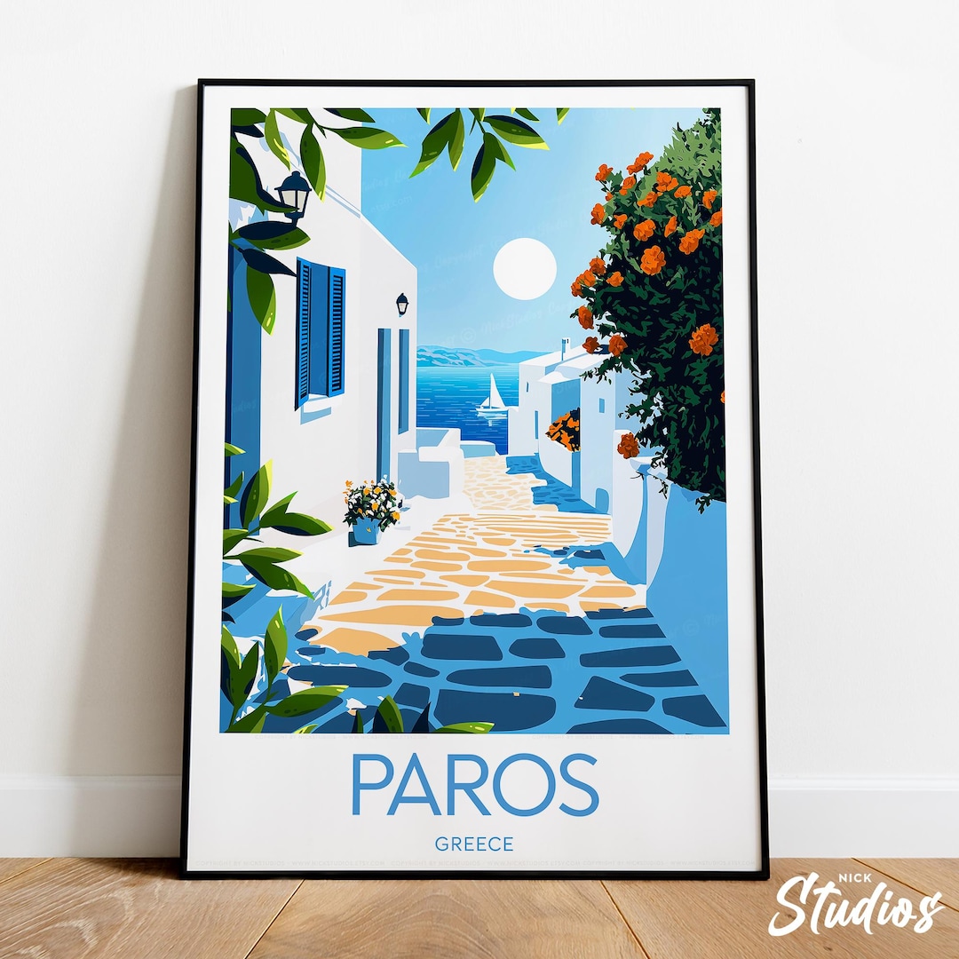 Paros Travel Print - Greece, Paros Poster, Paros Print, Paros ...