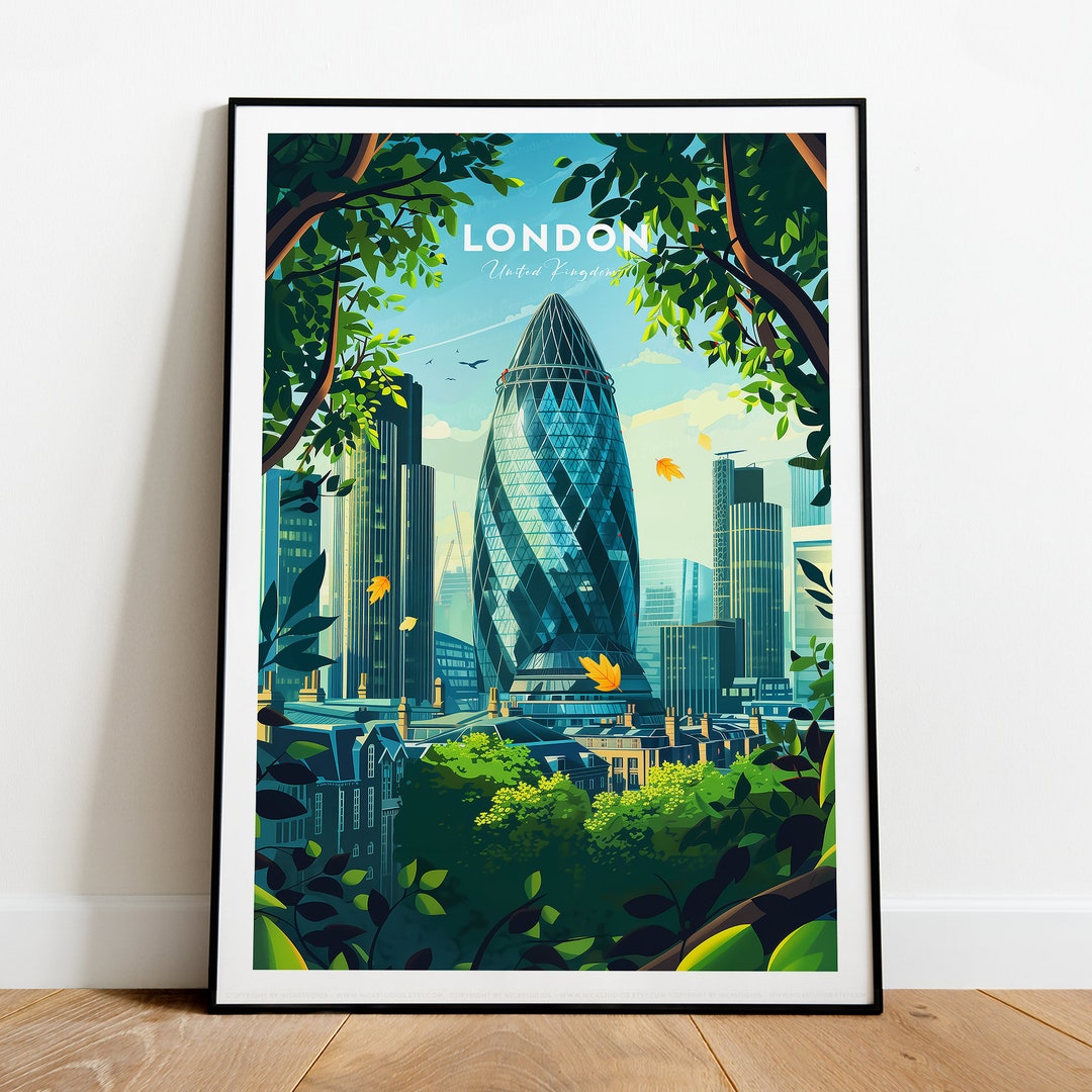 London Traditional Travel Print - UK, London Poster, London Poster ...