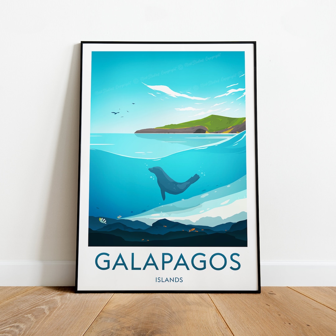 Galapagos Islands Travel Print, Ecuador Print, Ecuador Poster ...