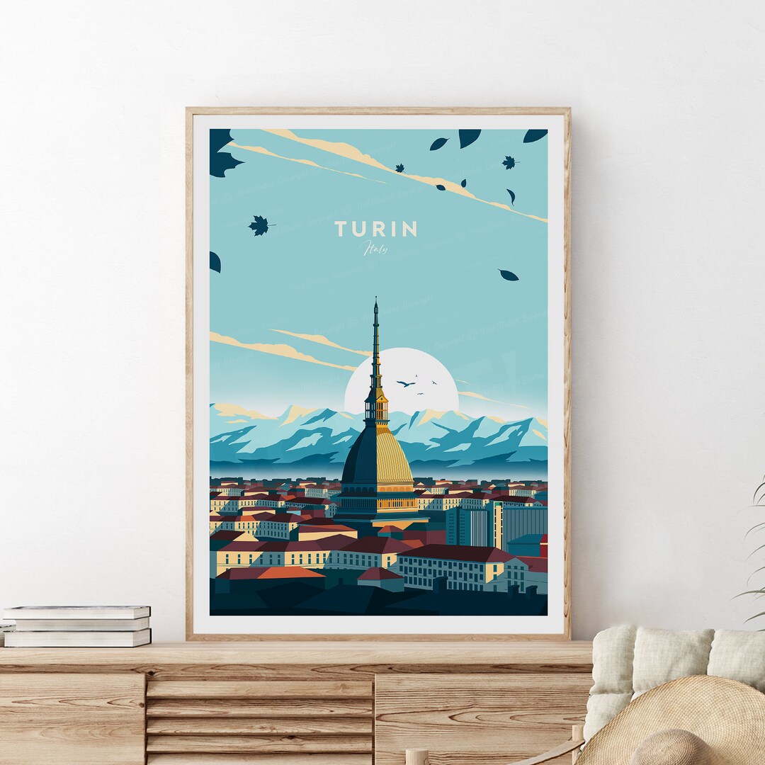 Turin Travel Print - Italy, Turin Poster, Turin Print, Italy Artwork ...
