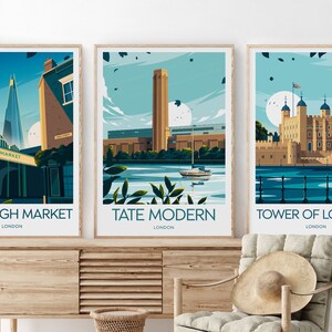 Tate Modern Travel Print - London, Tate Poster, Tate Modern Print ...