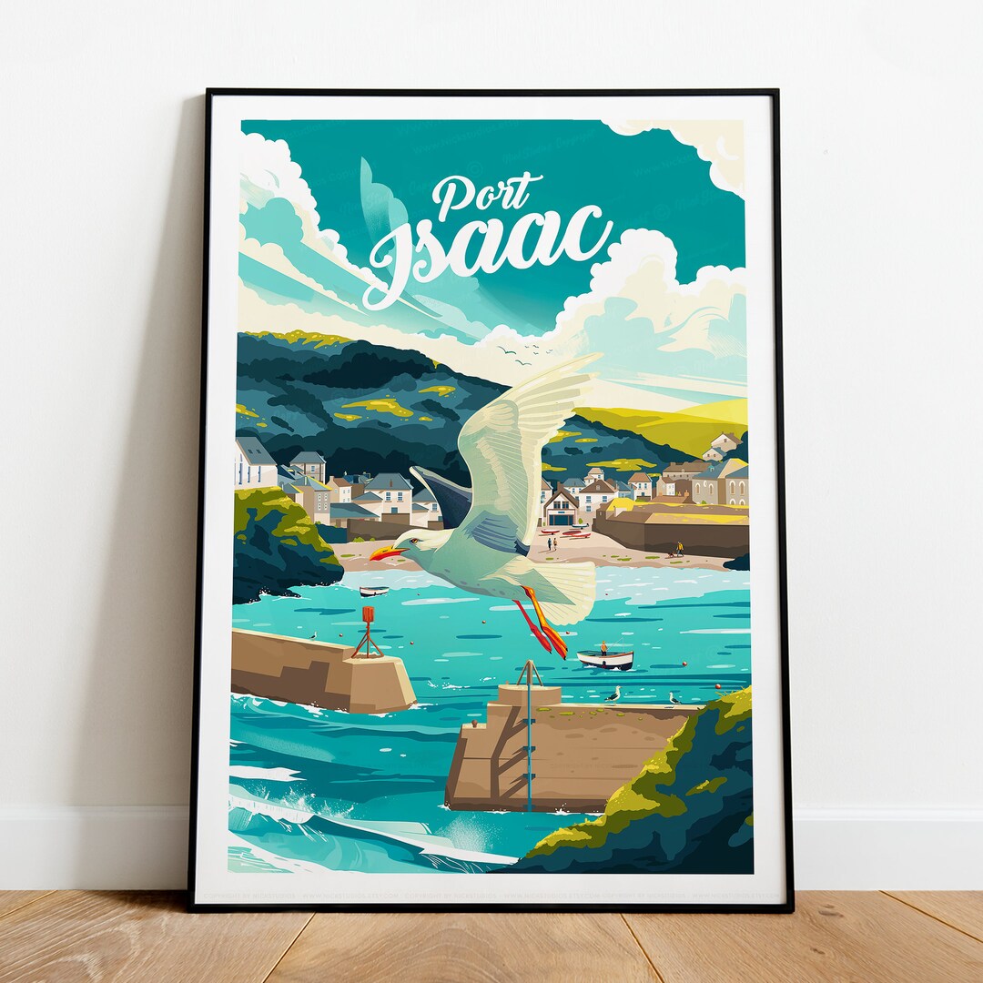 Port Isaac Traditional Travel Print - Cornwall Poster, Port Isaac ...