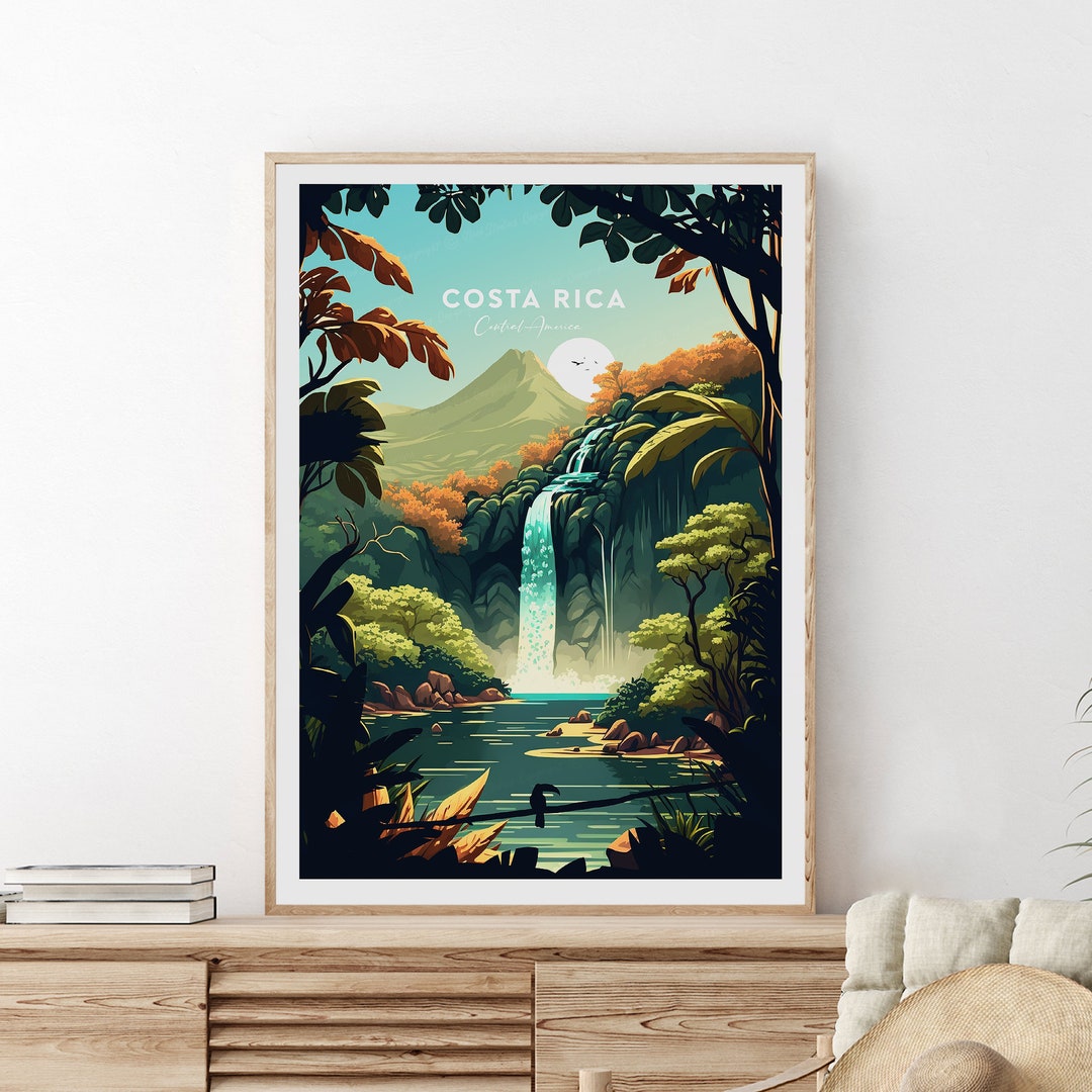 Costa Rica Traditional Travel Print, Costa Rica Poster, San José Poster ...