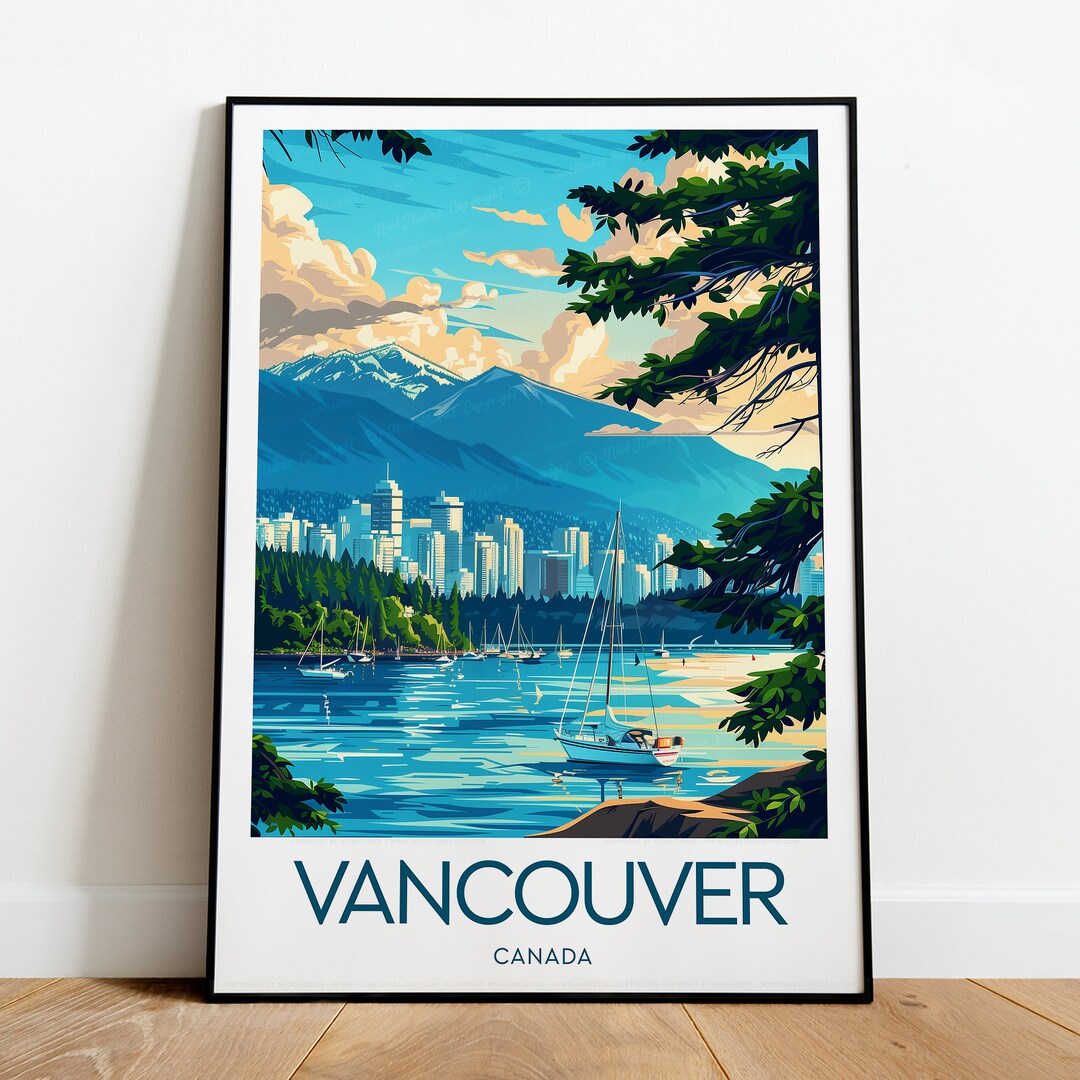Vancouver Travel Print - Canada, Vancouver Poster, Vancouver Print ...