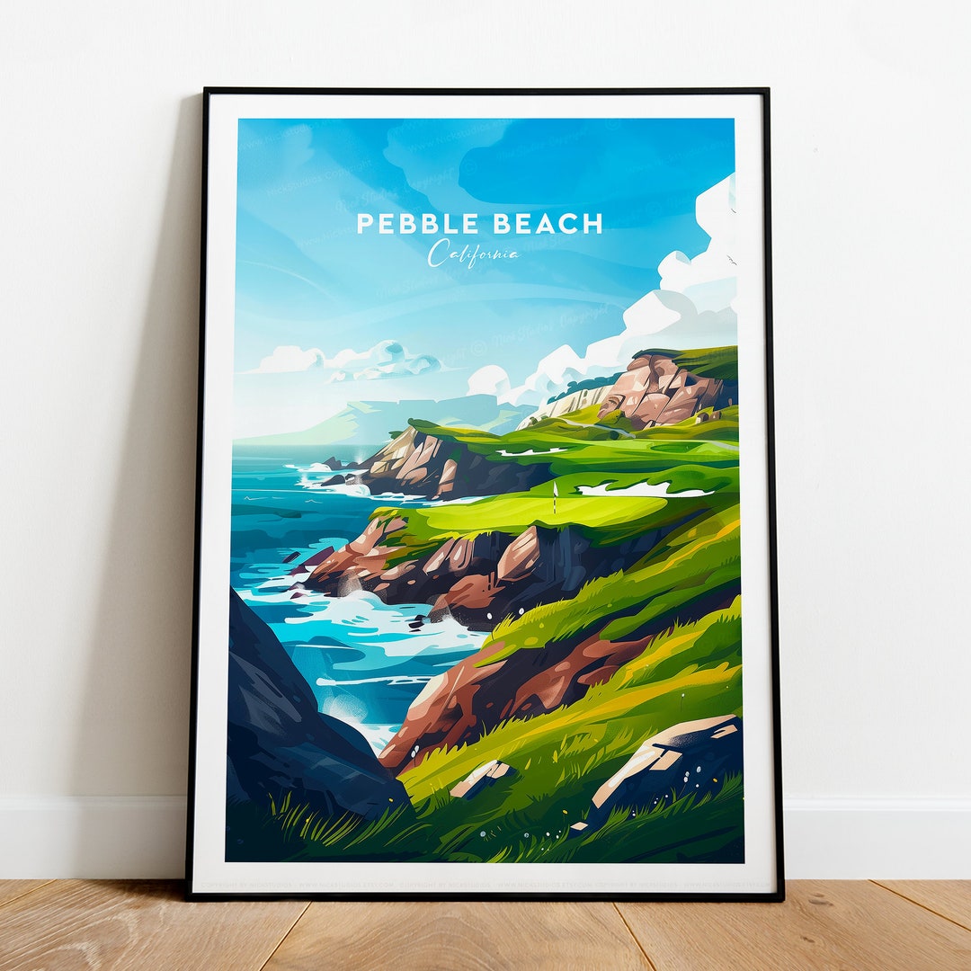 Pebble Beach Traditional Golf Links Print - California, Pebble Beach ...