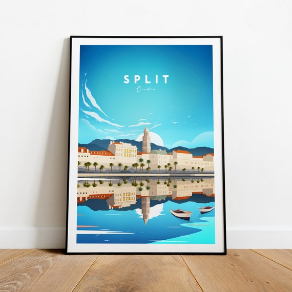 Split Traditional Travel Print Croatia Split Poster Split | Etsy