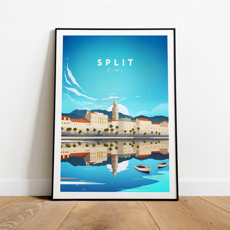 Split Traditional Travel Print Croatia Split Poster Split | Etsy