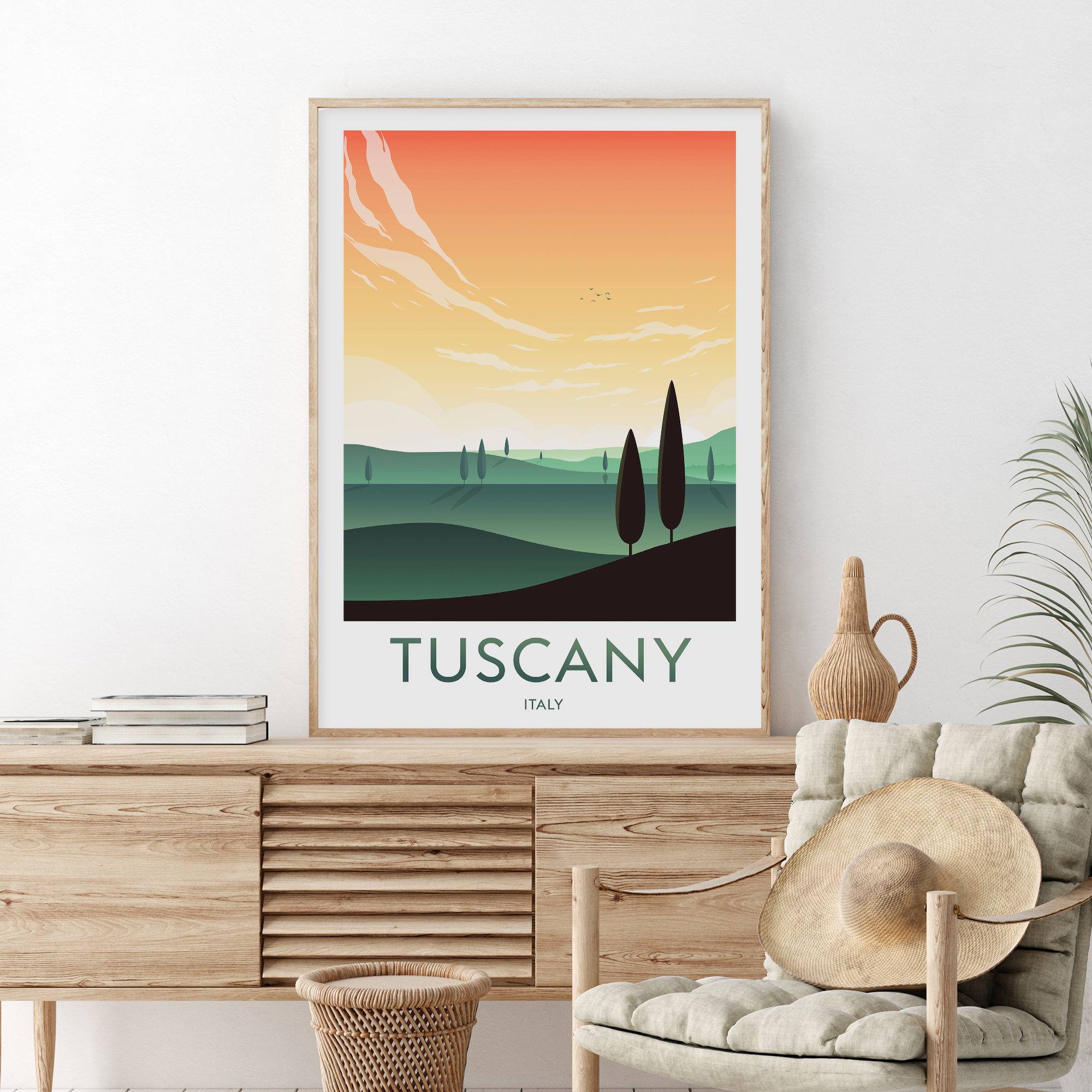 Tuscany travel print Italy Tuscany print Tuscany poster | Etsy