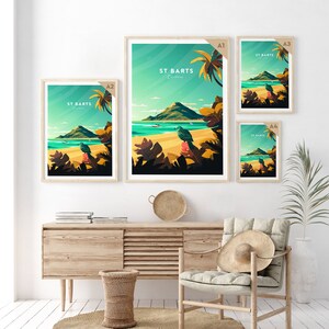 St Barts Traditional Travel Print - Caribbean, St Barts Poster, Saint ...