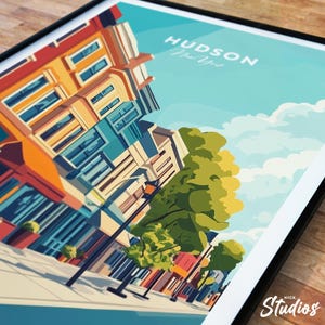 Hudson Traditional Travel Print - New York, Hudson Columbia County ...