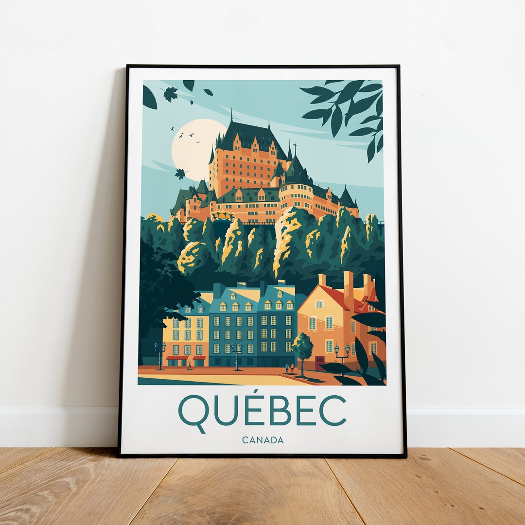 Québec Travel Print - Canada, Québec Poster, Quebec Print, Wedding Gift ...