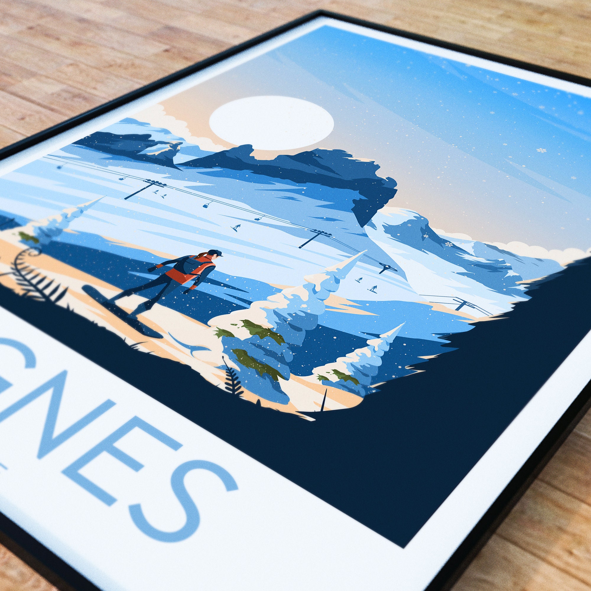 Tignes Travel Print France Tignes Poster Ski Poster Ski - Etsy