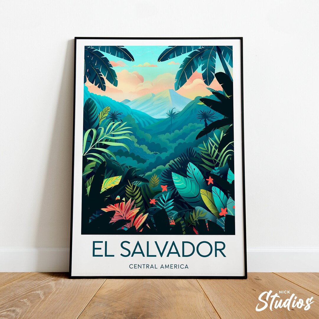 El Salvador Travel Print - Central America, El Salvador Poster, El ...