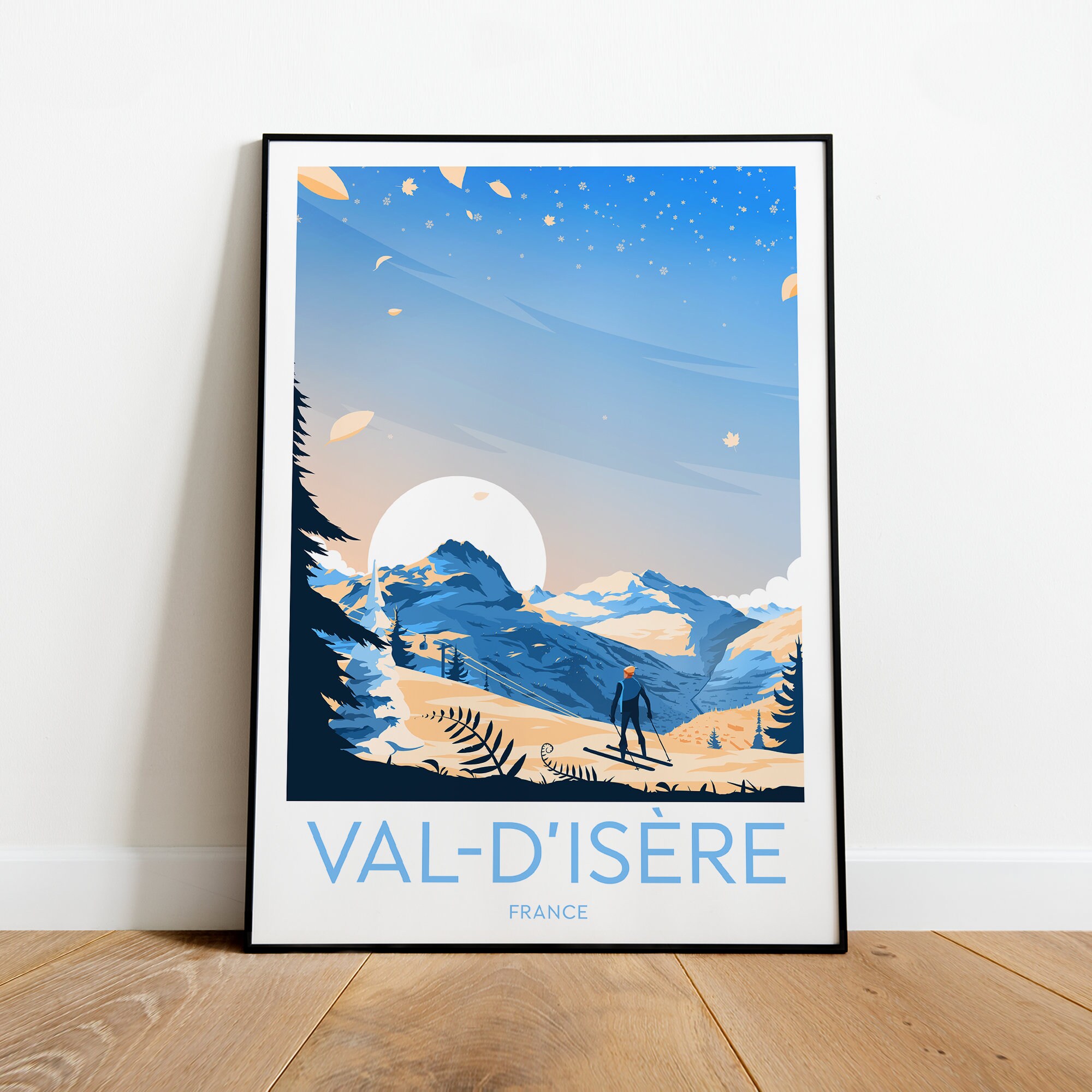 Val D'isere Travel Print France Val D'isere Poster | Etsy UK