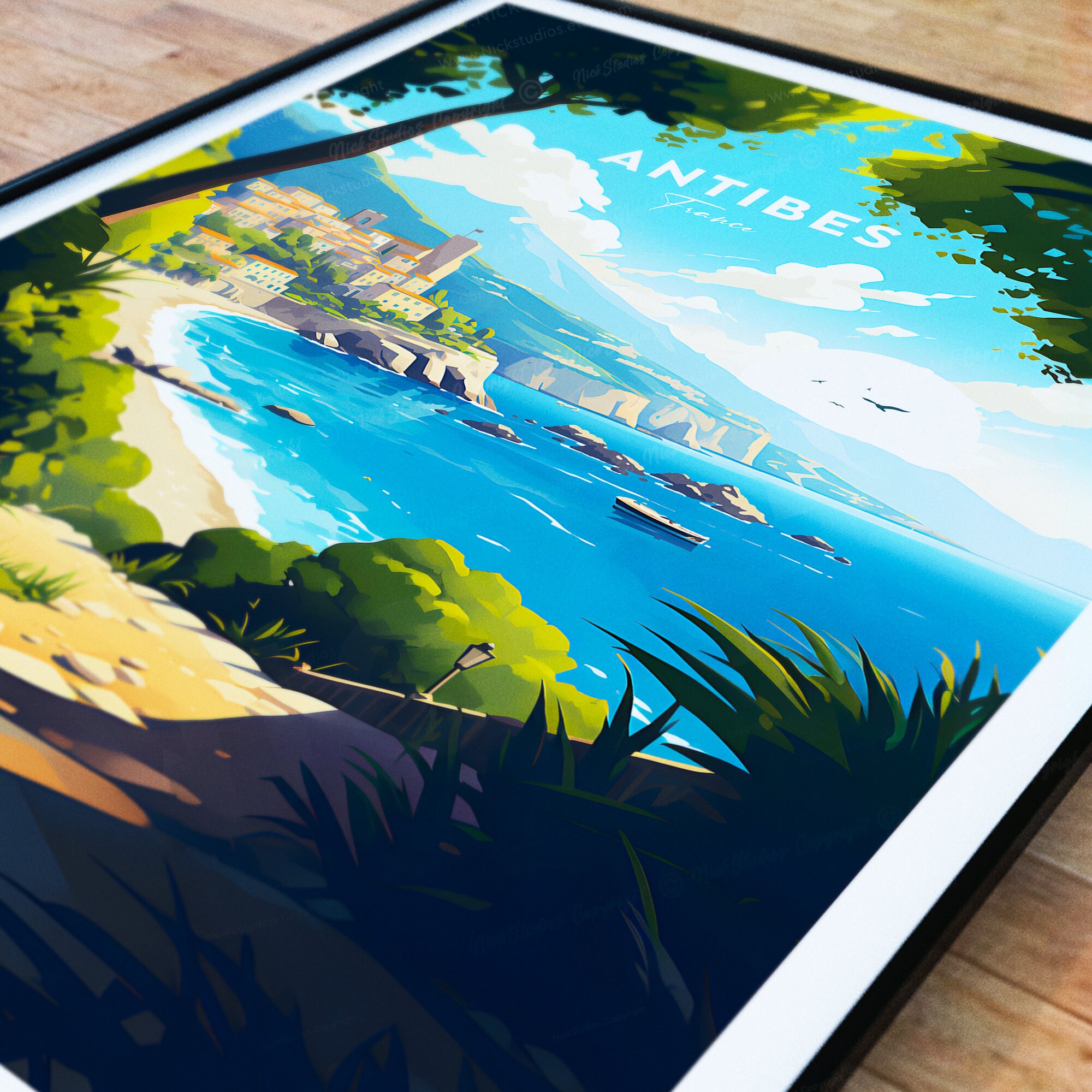 Affiche De Voyage Traditionnelle d'Antibes - France vendu par Alyssa Entreaty | SKU 4324965 ...