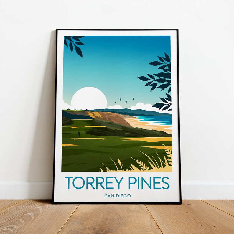 Torrey Pines Golf Print San Diego Golf Course Posters - Etsy
