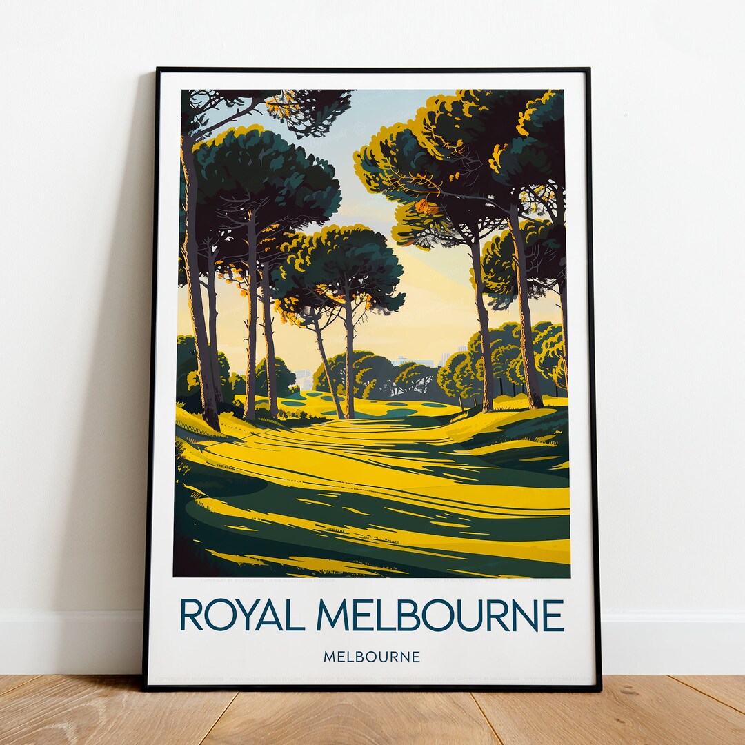 Royal Melbourne Golf Print - Melbourne, Melbourne Print, Melbourne Golf ...