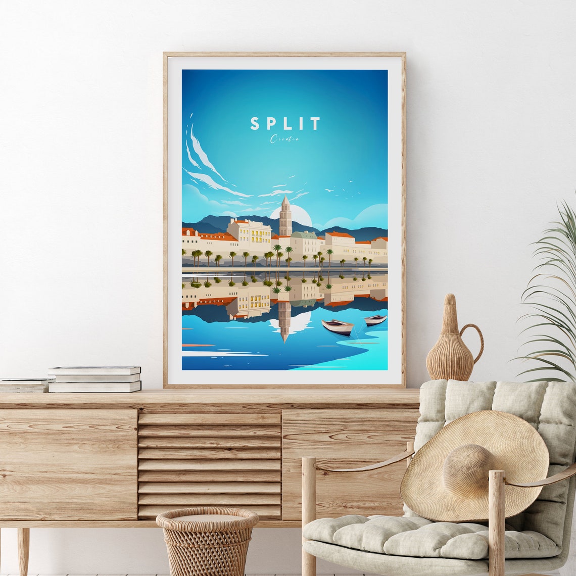 Split Traditional Travel Print Croatia Split Poster Split | Etsy
