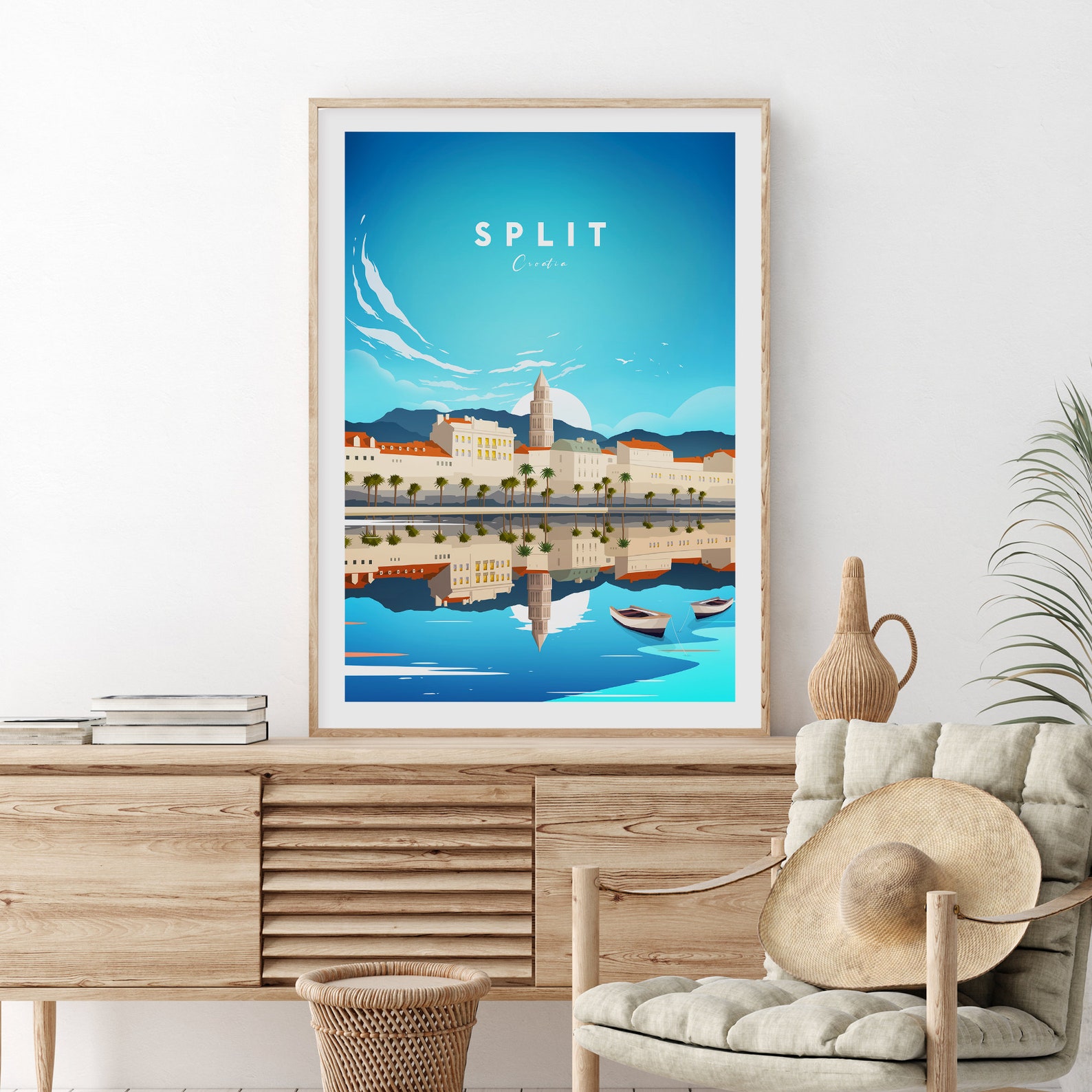 Split Traditional Travel Print Croatia Split Poster Split | Etsy