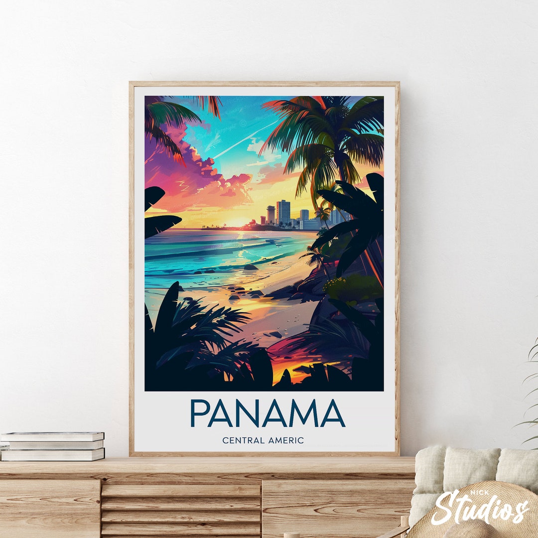 Panama Travel Print Panama, Panama Poster, Panama City Artwork, Panama ...