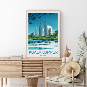 Kuala Lumpur Travel Print - Malaysia, Kuala Lumpur Poster, Malaysia ...