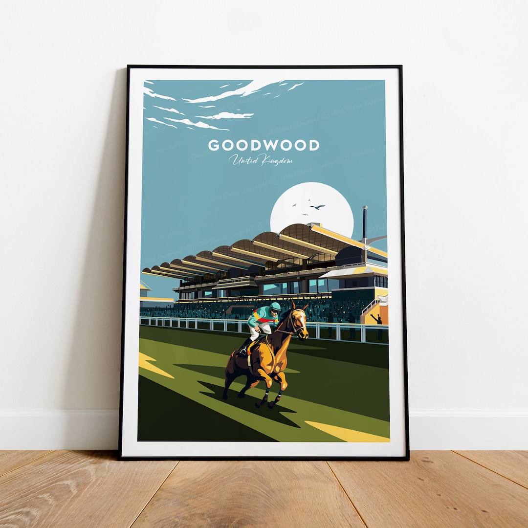 Goodwood Racecourse Print - Uk, Goodwood Poster, Goodwood Aintree Print, Racing Print, Birthday ...