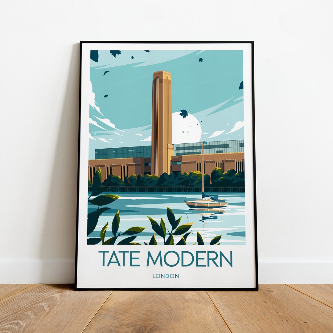 Tate Modern Travel Print - London, Tate Poster, Tate Modern Print ...