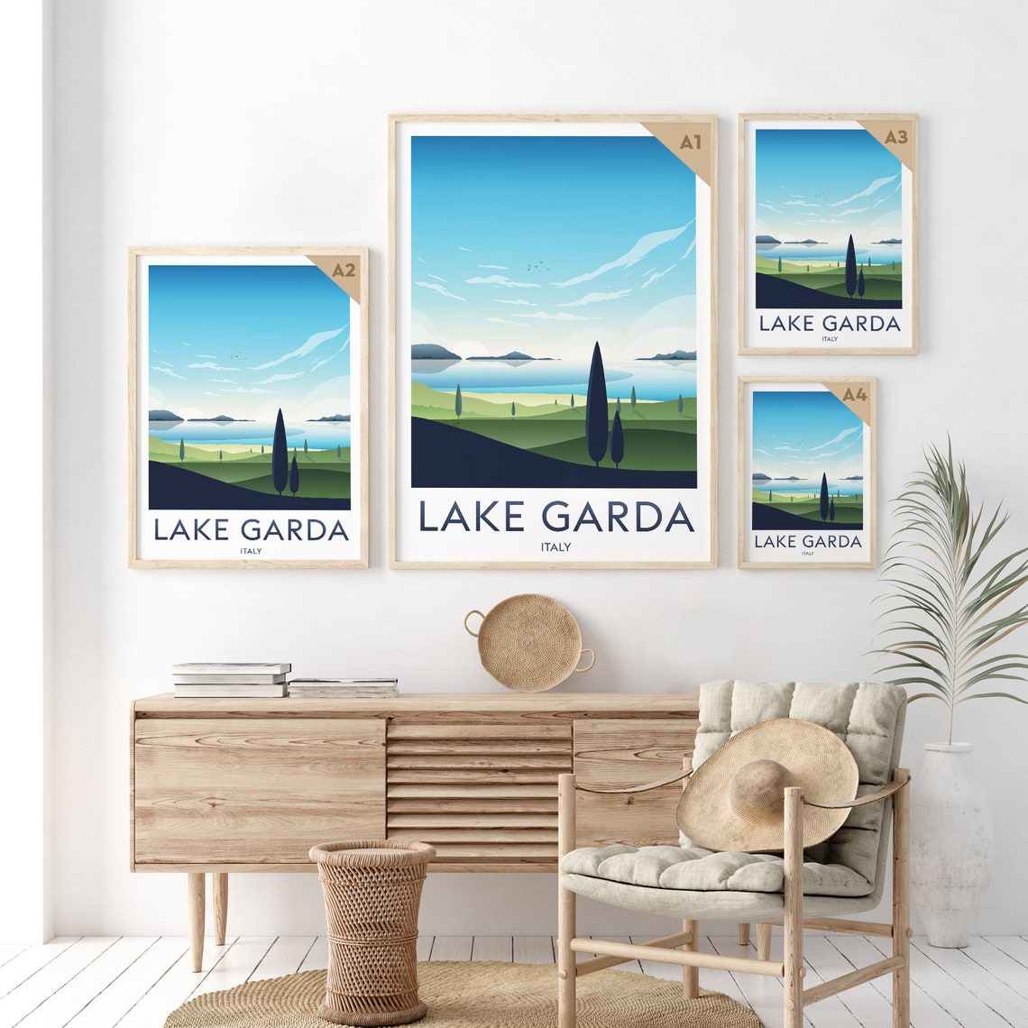 Lake Garda travel print Italy Lake Garda print Lake Garda | Etsy