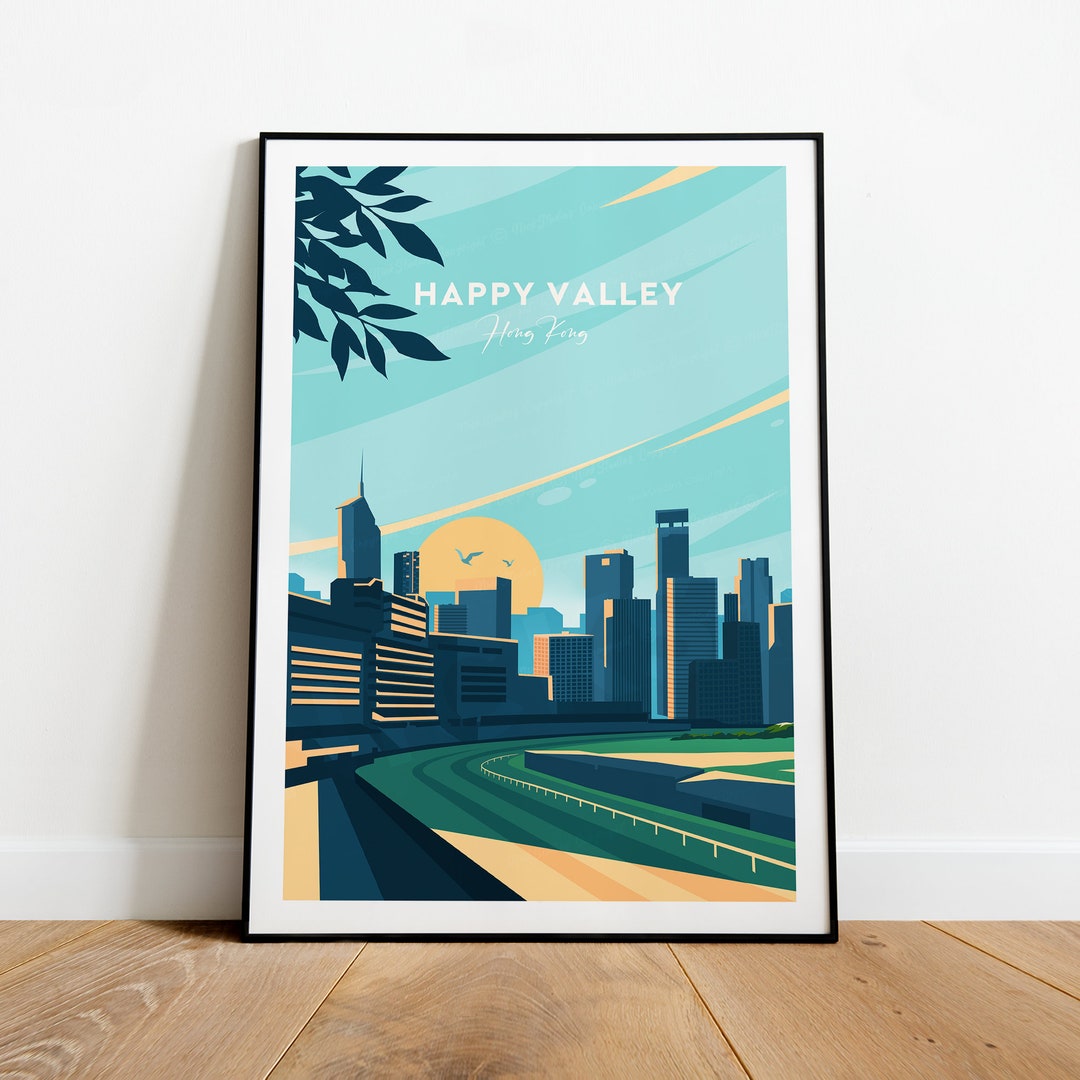 Happy Valley Traditional Racing Print - Hong Kong - Happy Valley Print ...